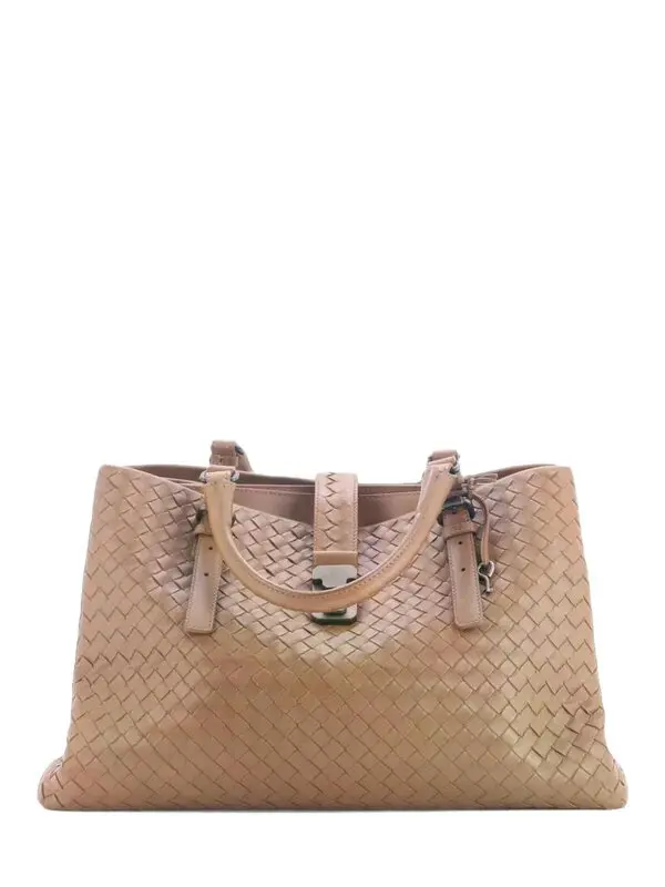 Bottega Veneta Roma Bag Intrecciato Nappa Medium Tote Bag - Brown