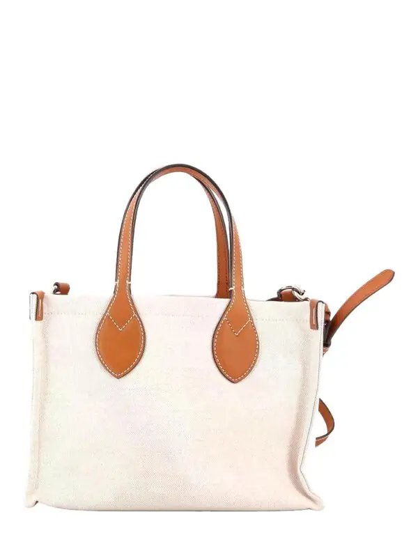 Gucci Printed Canvas Logo Shopper Tote Small Shoulder Bag - Neutrals
