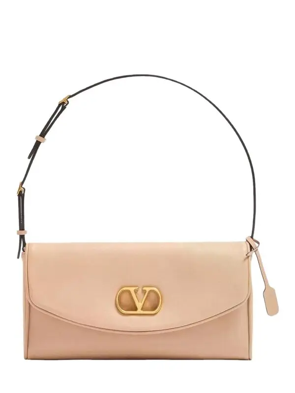 Valentino Garavani Devain Small Nappa Shoulder Bag - Neutrals