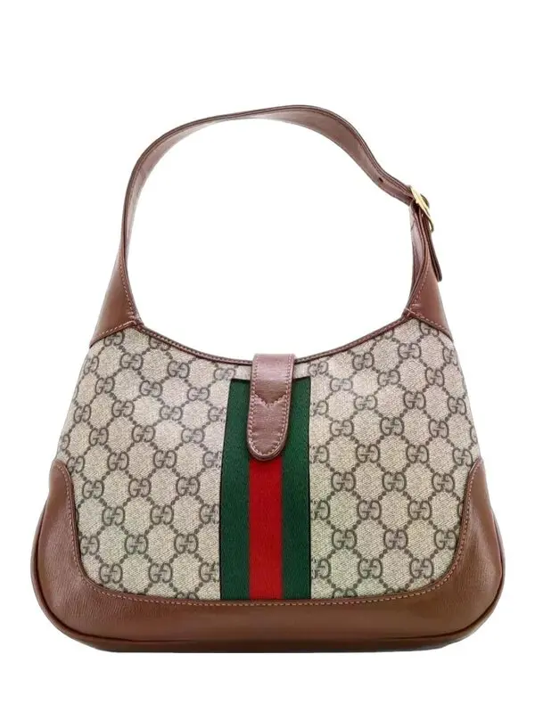 Gucci Jackie 1961 Gg Coated Canvas Small Hobo Bag - Brown