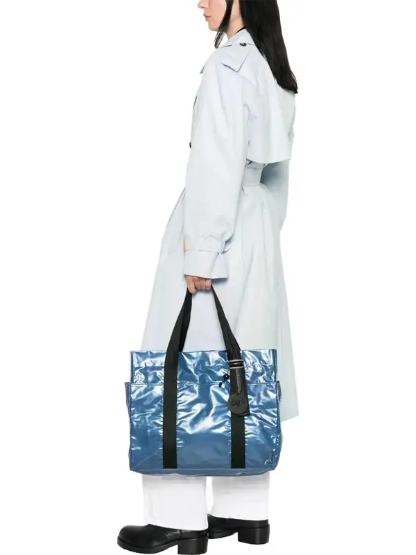 JACK GOMME Caly Metallic-effect Tote Bag - Blue
