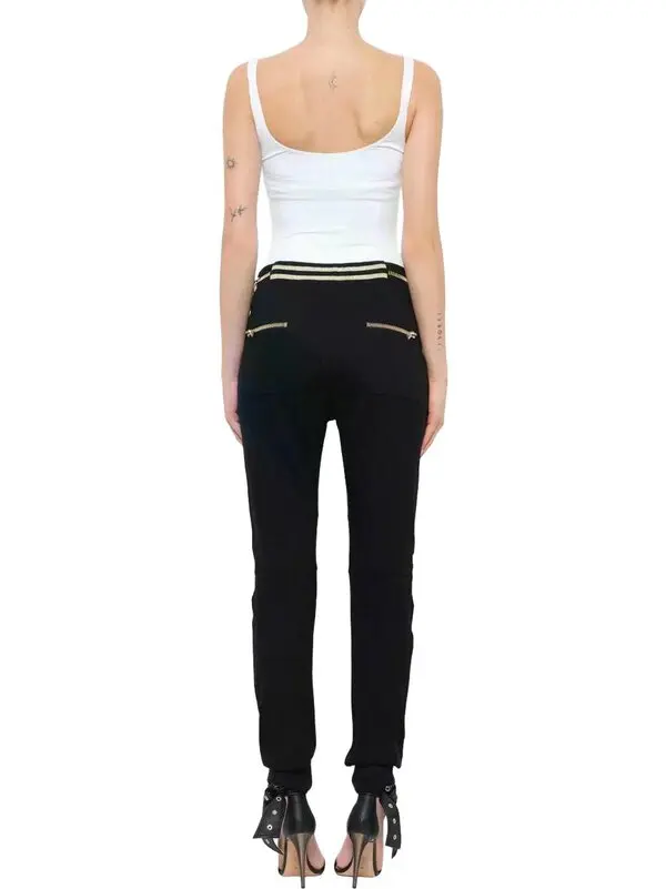 Balmain Biker Jersey Trousers - Black