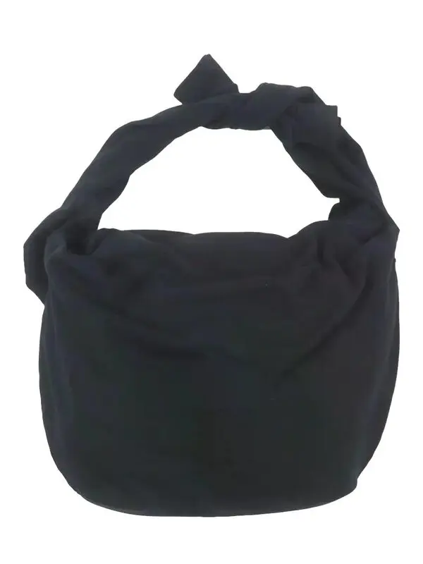 Celine 2018-2026 Cotton Logo Sweat Knotted Shoulder Bag - Black