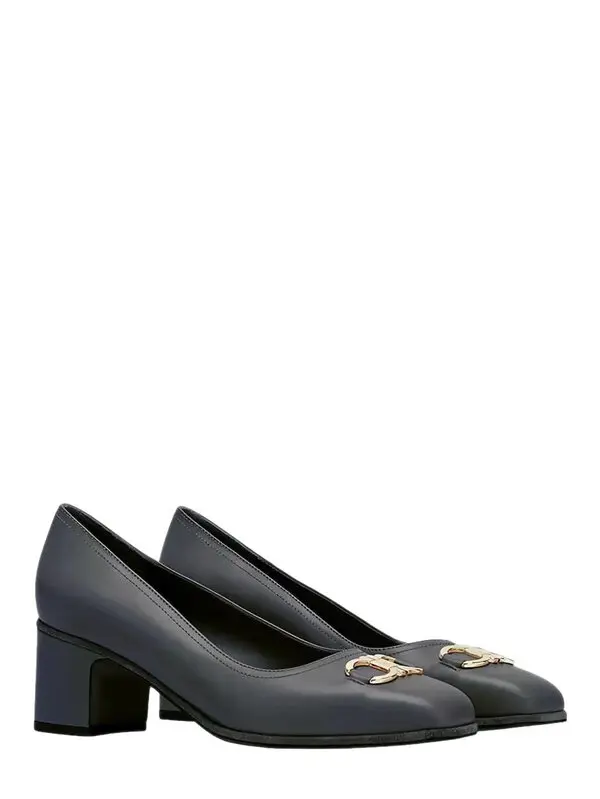 FERRAGAMO Giancini Ornament Pumps - Grey