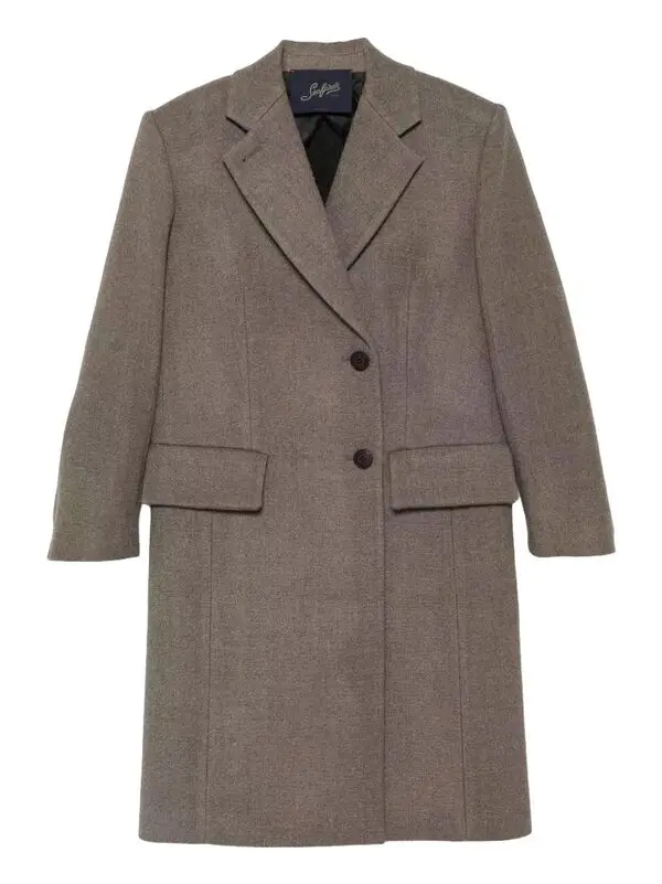 Seafarer Double-breasted Belted Coat - Grey