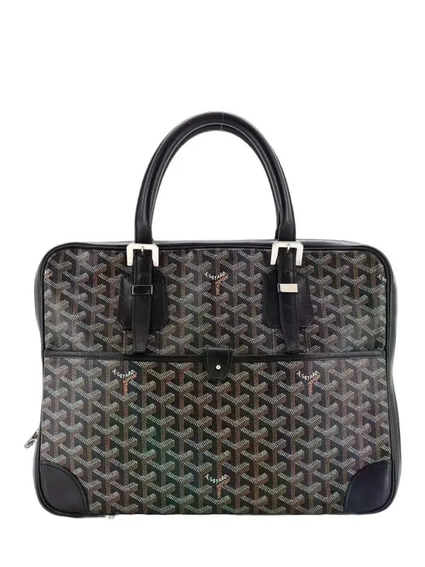 Goyard Ambassade Briefcase Coated Canvas Pm Business Bag - Black