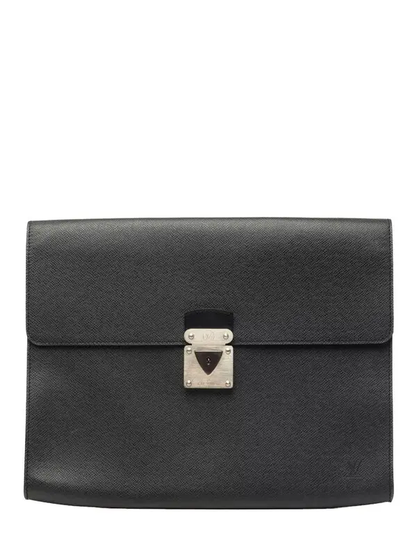 LOUIS VUITTON 2004 Taiga Minuto Clutch Bag - Black