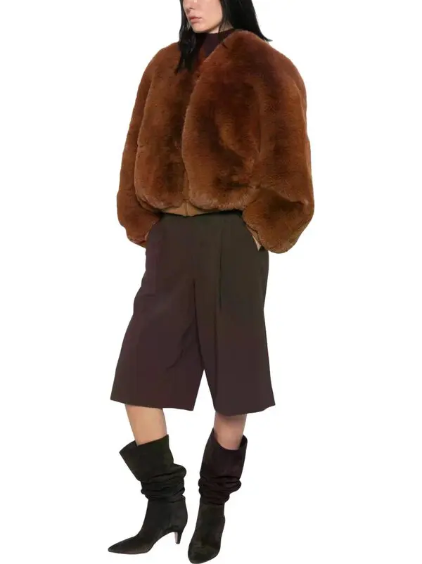 THE FRANKIE SHOP Faux-fur Jacket - Brown