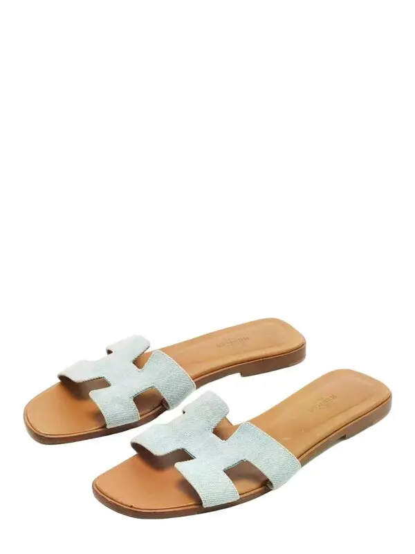Hermès Oran H-cut Sandals - Blue