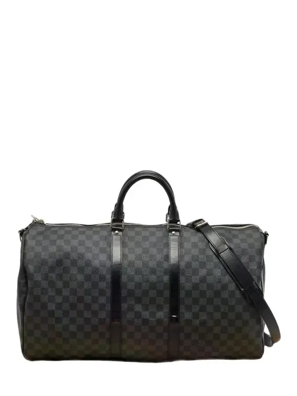 LOUIS VUITTON 55 Keepall Bandoulière Damier Graphite Holdall - Grey