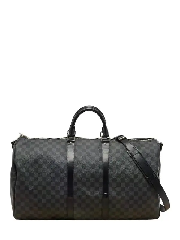 LOUIS VUITTON 55 Keepall Bandoulière Damier Graphite Holdall - Grey