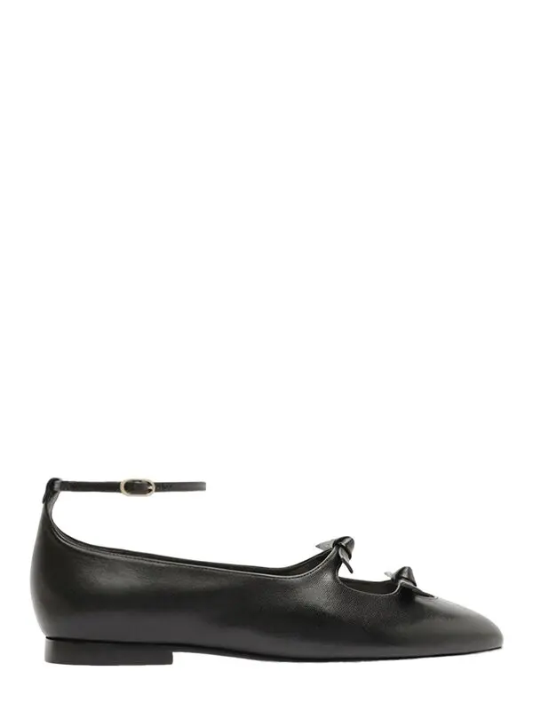 ALEXANDRE BIRMAN Slim Clarita Peep Ballerina - Black