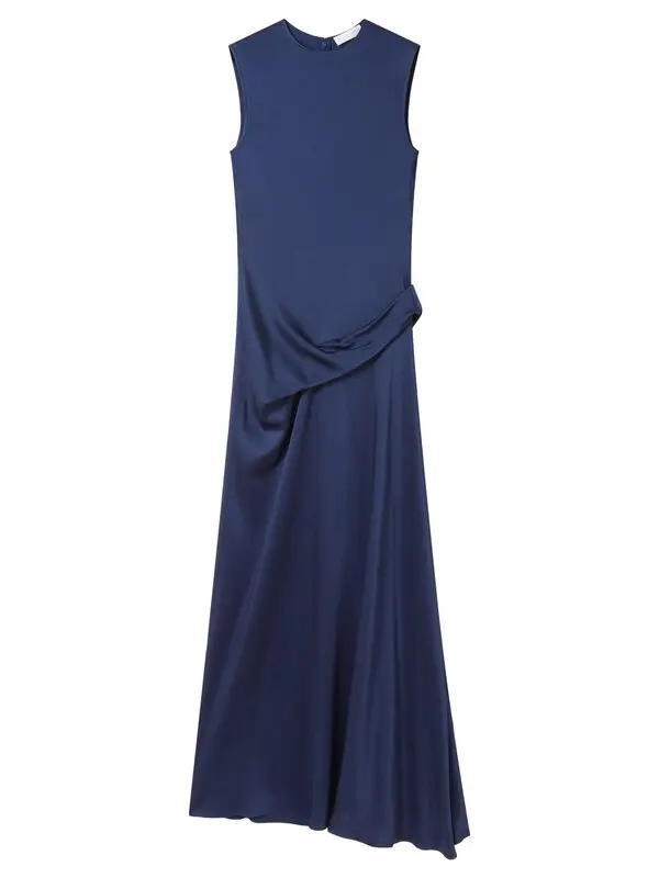 Stella McCartney Draped Satin Gown - Navy