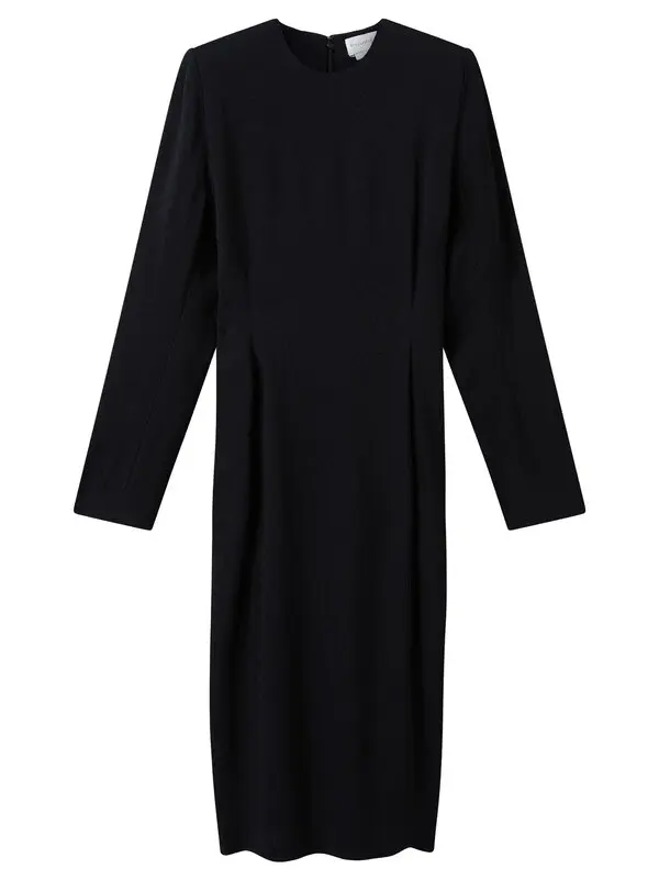 Stella McCartney Boxy Tailored Midi Dress - Black