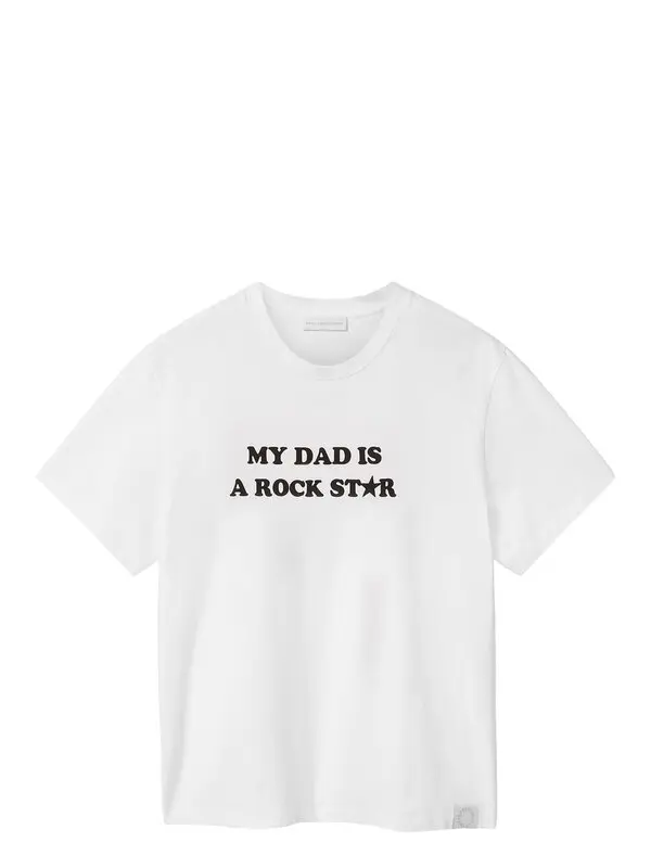 Stella McCartney My Dad Is A Rockstar' Slogan T-shirt - White