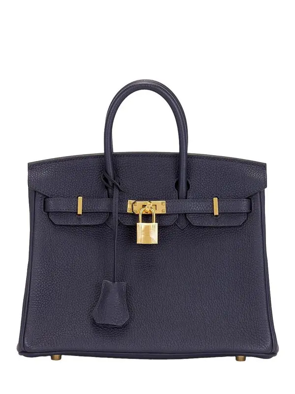 FWRD RENEW Hermes Togo Birkin 25 Handbag - Noir