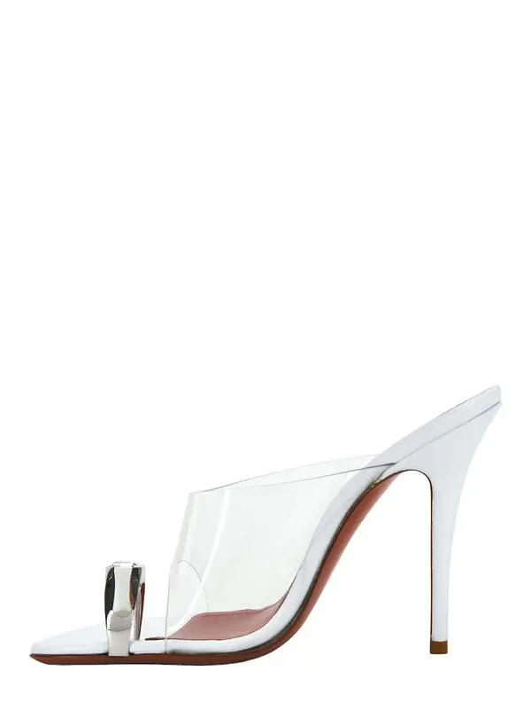 Amina Muaddi Justine 105 Slipper Mule - White
