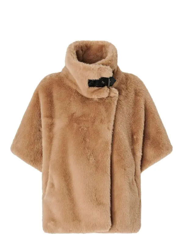 Pinko New Comodino Fur Coat - Beige