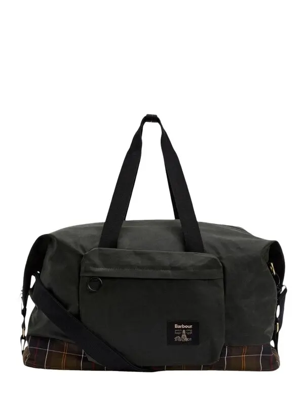 Barbour Field Holdall Waxed Duffel Bag - Green