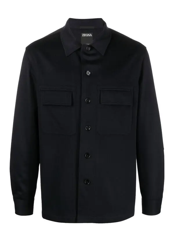 Zegna Cashmere Overshirt Oasi - Black