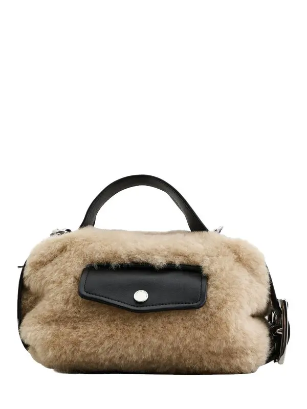Simone Rocha Mini Faux Fur Biker Belt Bag - Blonde