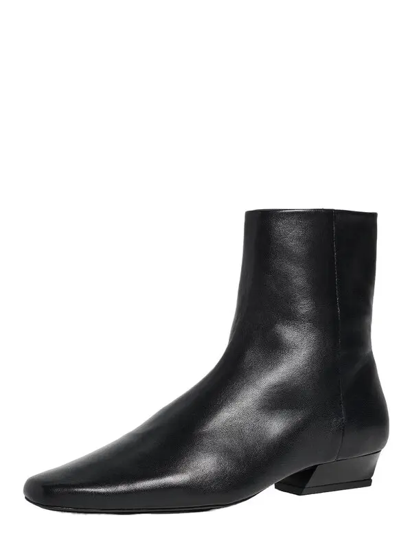 Staud Wally Flat Ankle Boots - Black