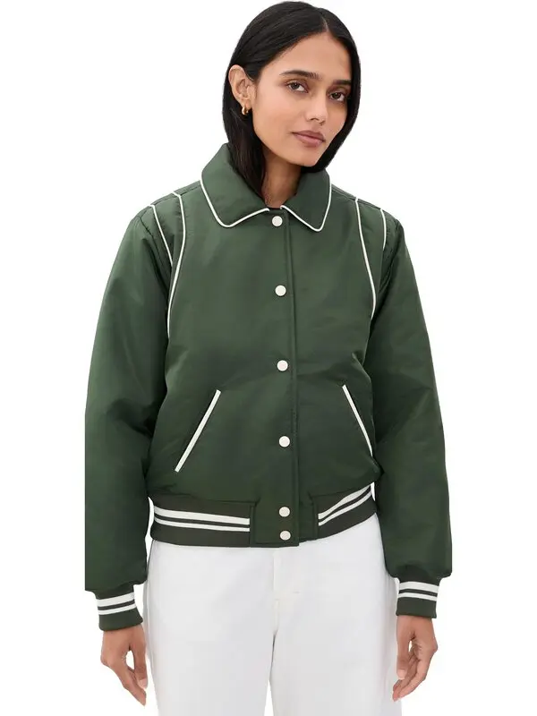 Blanknyc Game Face Bomber Jacker - Olive