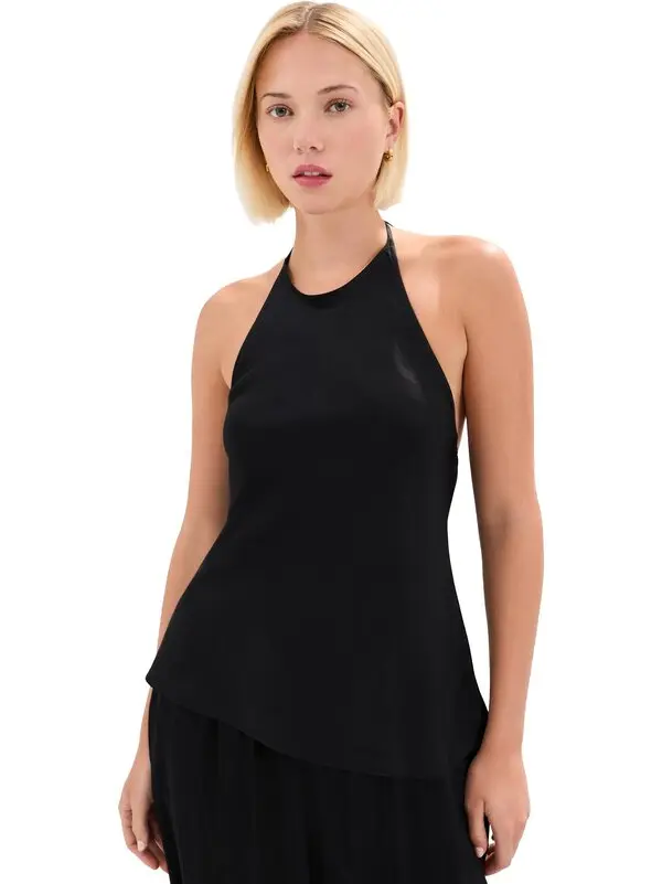 LE BOP Greer Satin Top - Black