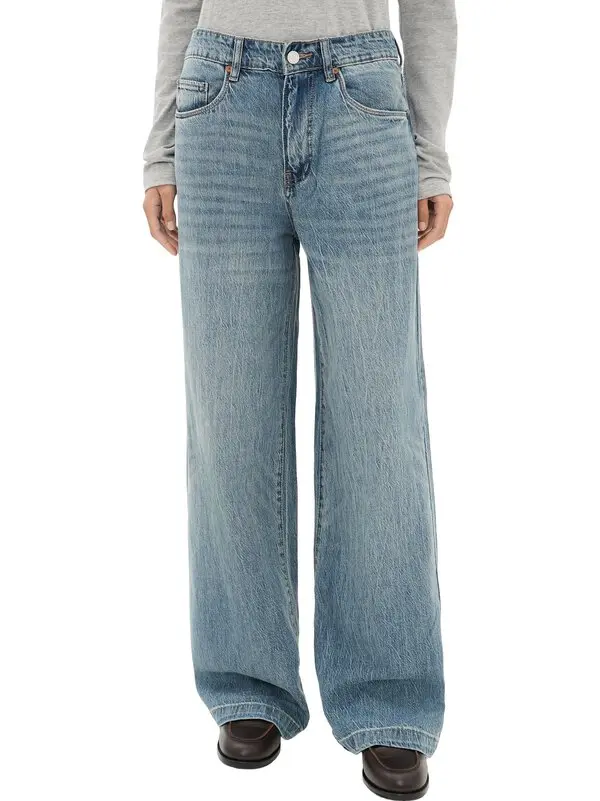 Blanknyc Lead The Way Low Baggy Jeans - Medium Indigo