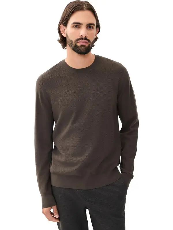 Theory Riland Crewneck - Classic Brown