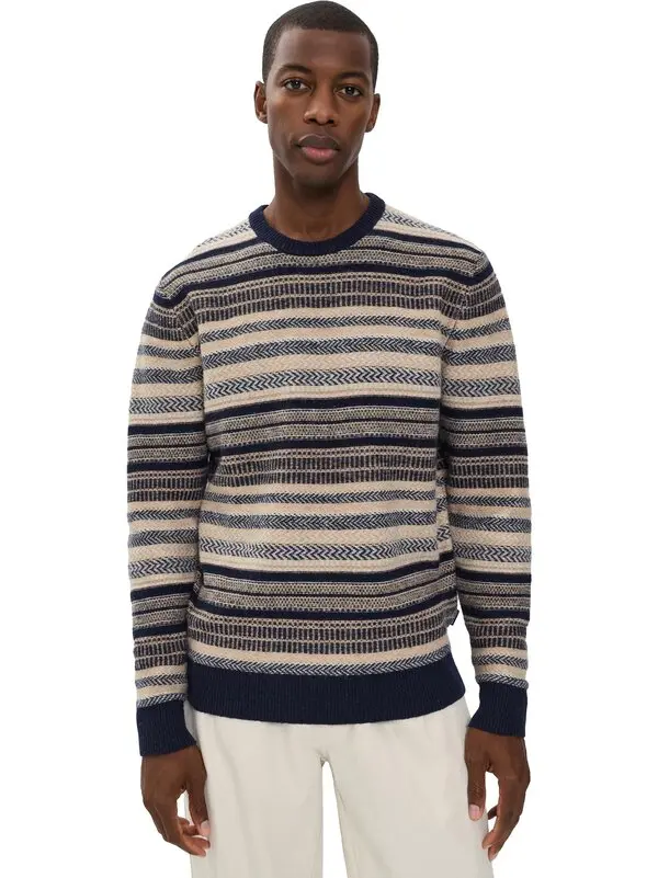 Barbour Highsted Fair Isle Sweater - Navy