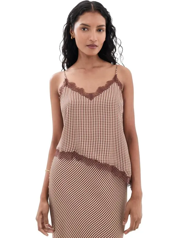 Cami Nyc Lizette Camisole - Brown Gingham