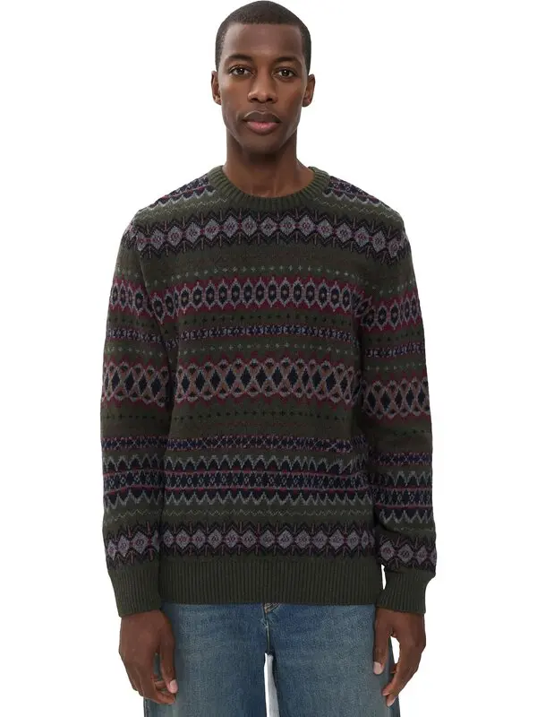 Barbour Case Fair Isle Wool Sweater - Shadow