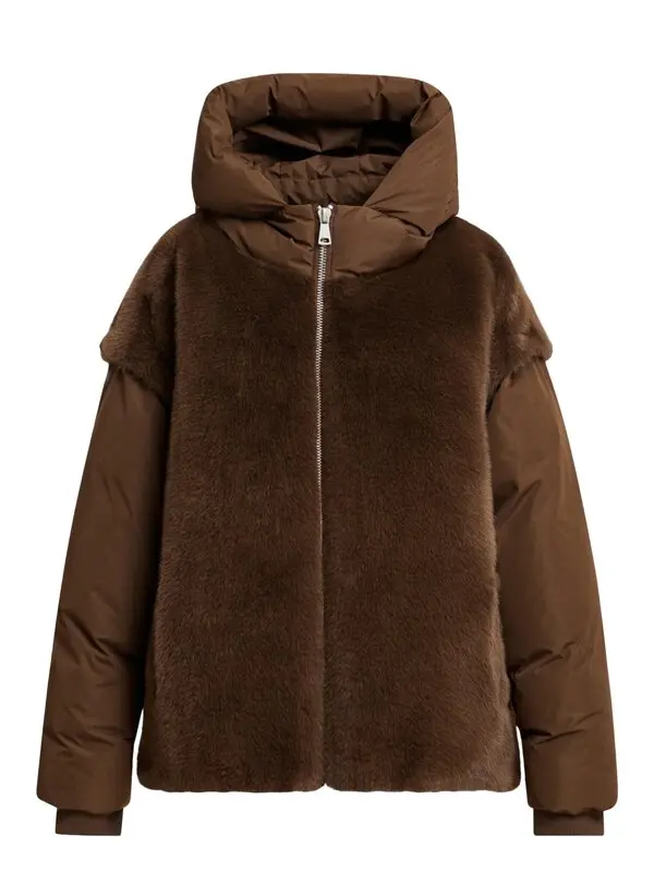 Essentiel Antwerp Long-sleeve Hooded Jacket - Brown