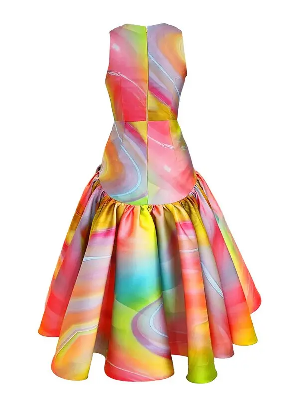 MAXJENNY Vest Dress Smokeflow – Sculpted Waist - Yellow