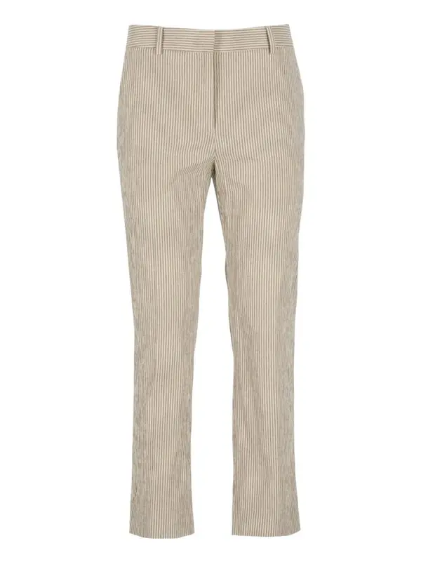 Max Mara Striped Casual Pants - Nude