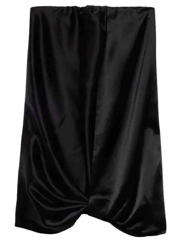 7 For All Mankind Satin Corset-style Mini Dress - Black