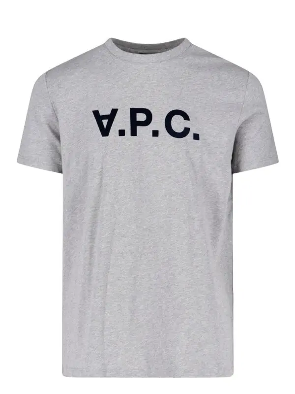 A.p.c. Logo Printed Crewneck T-shirt - Gray