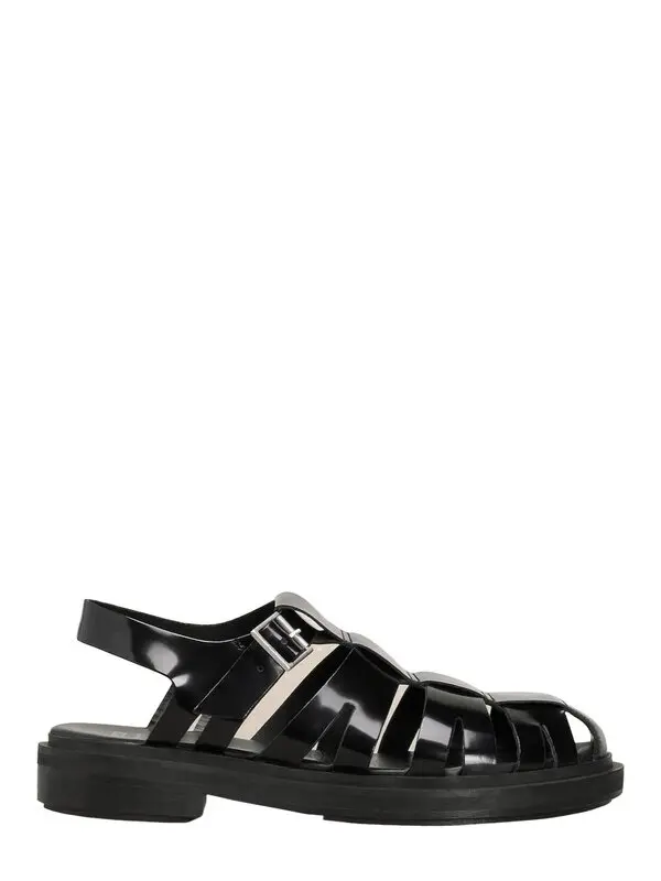 AMI Paris Buckled Strappy Sandals - Black