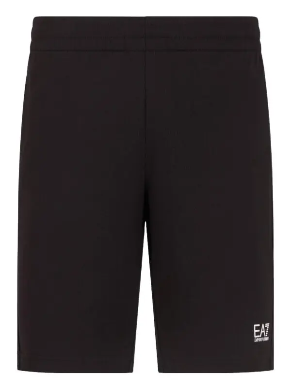 EA7 Logo-print Shorts - Black