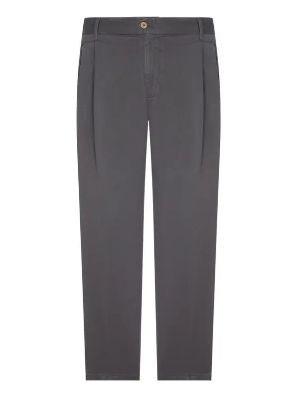 BRIGLIA 1949 Pleated Chino Trousers - Medium Grey