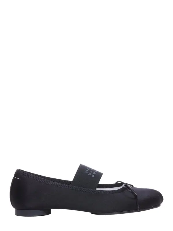 MAISON MARGIELA Atomic Bow-detailed Satin Ballerina Shoes - Black