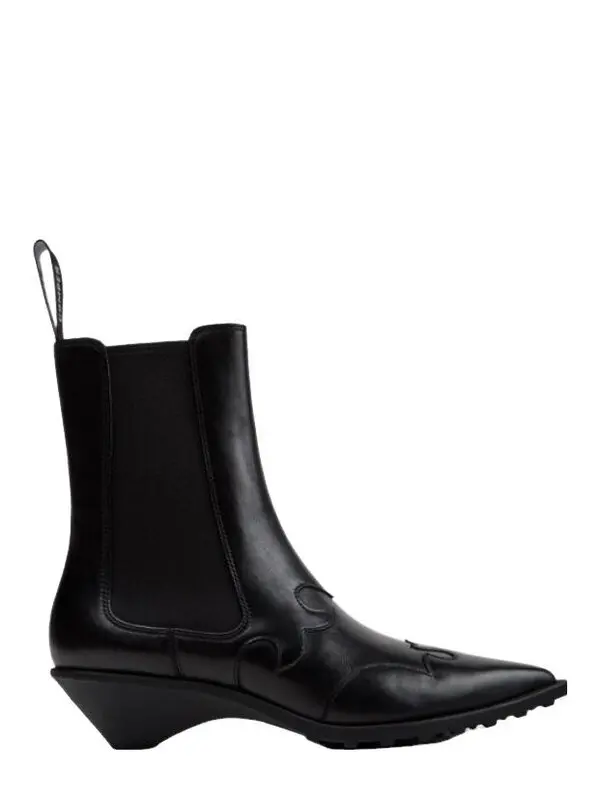 Camper Leather Ankle Boots For Women - Black