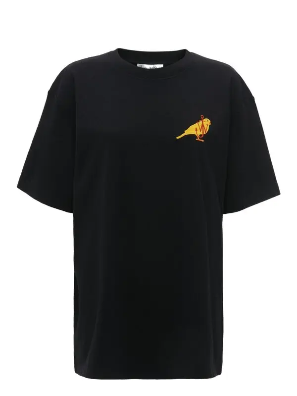 J.W.ANDERSON Jw Anderson Canary Embroidered T-shirt - Black