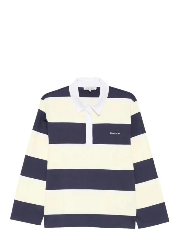Stine Goya Striped Long-sleeved Top - White