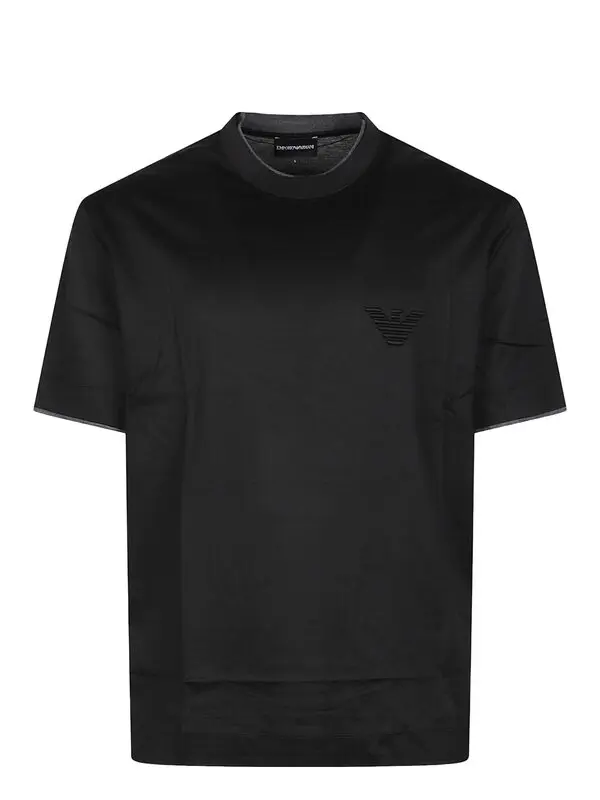 Emporio Armani Short-sleeved Crewneck T-shirt - Black