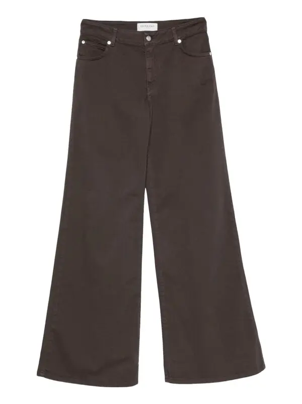 ERMANNO FIRENZE Wide-leg Jeans - Fondente