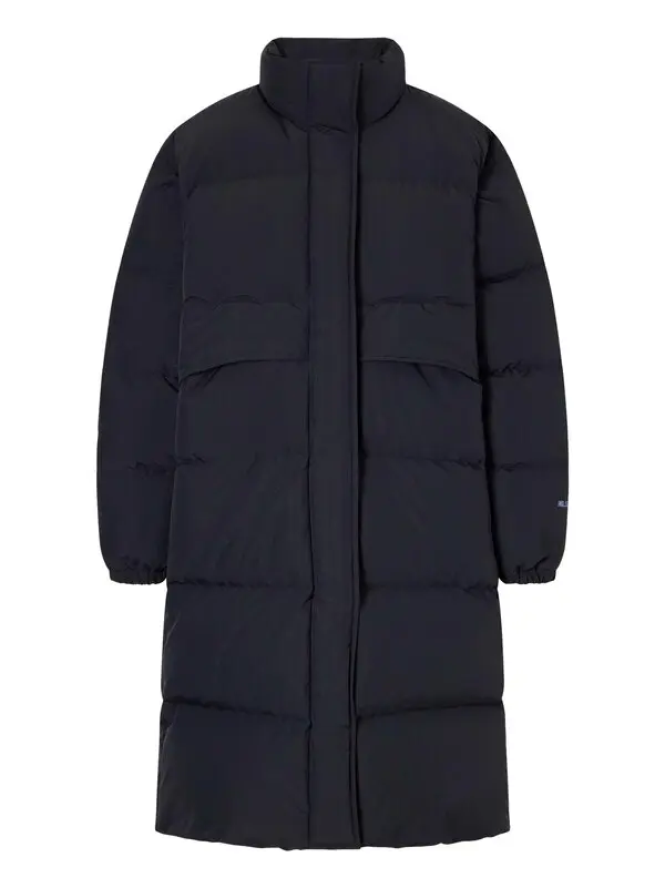 JIL SANDER Logo-appliquéd Quilted Shell Down Coat - Black