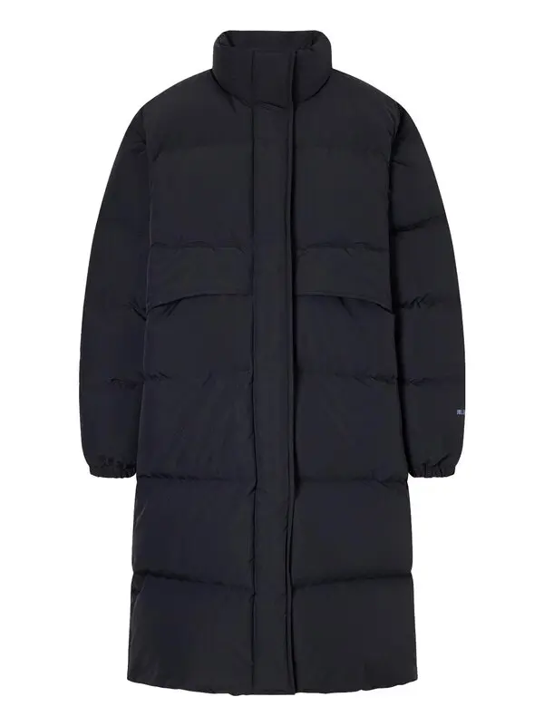 JIL SANDER Logo-appliquéd Quilted Shell Down Coat - Black