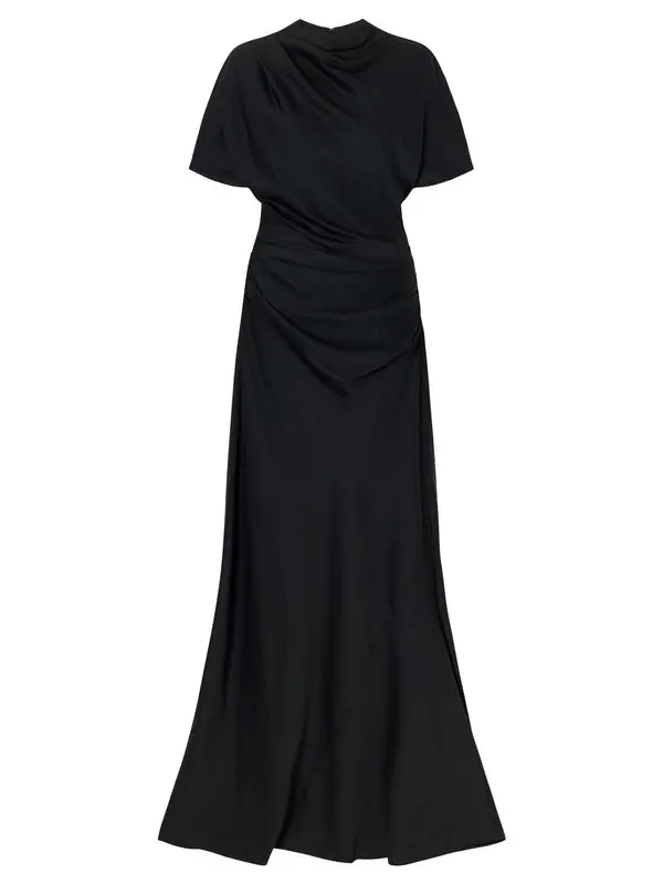 Simkhai Open-back Gathered Jersey Maxi Dress - Black